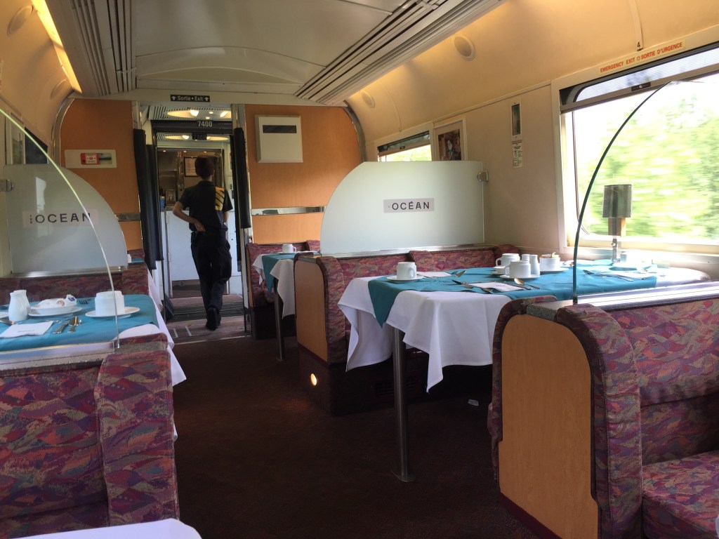 Via Rail Dining Car – Single Older Woman – Living Life Passionately